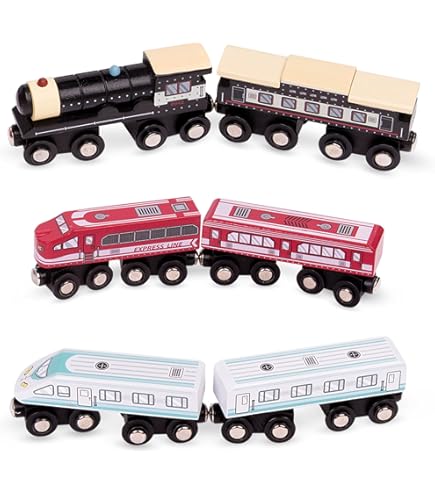 Brio Train ORBRIUM 11-Piece Wooden Intermodal Train Set - 2 Diesel ...