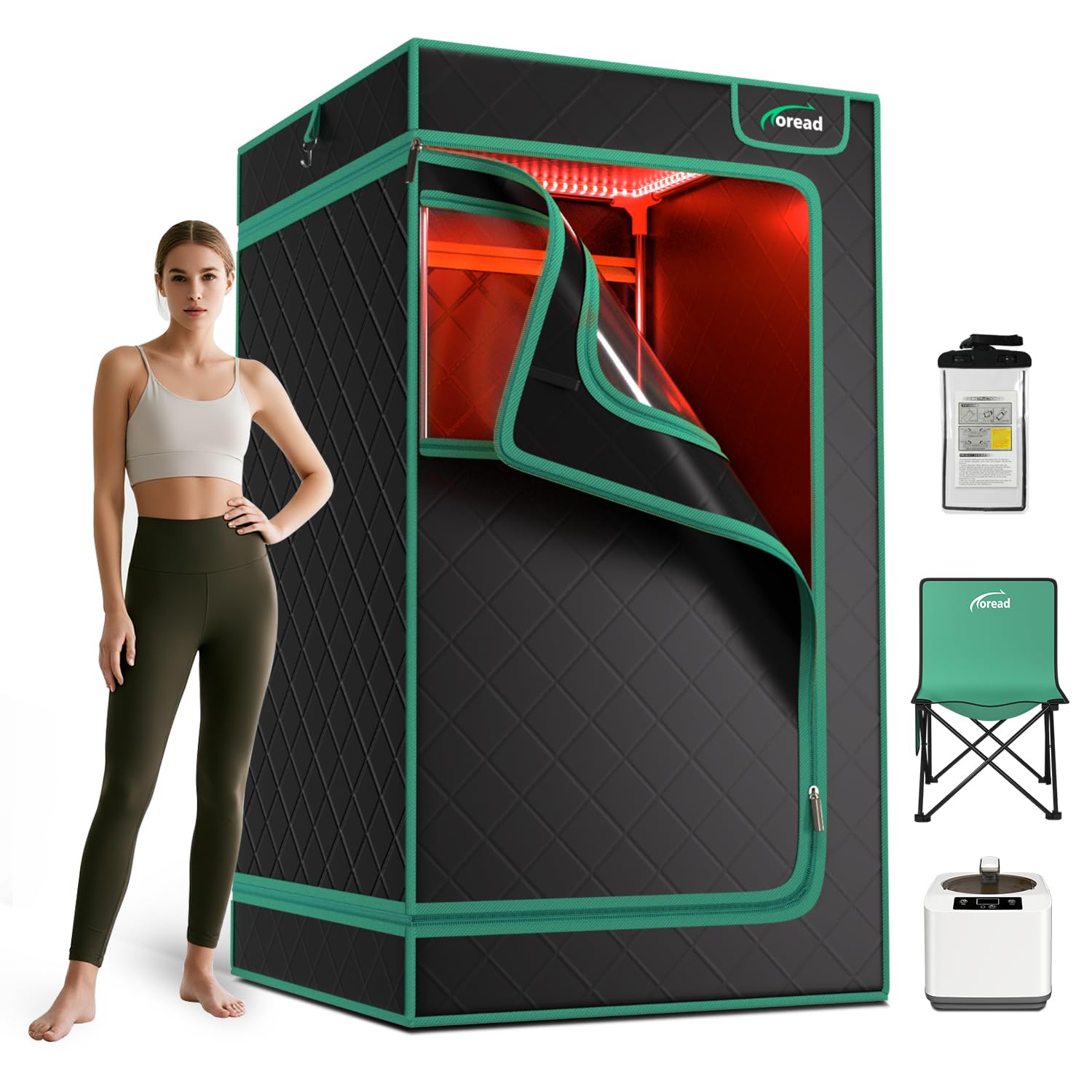 TOREAD Red Light Infrared Sauna with Red Light Therapy for Home ...