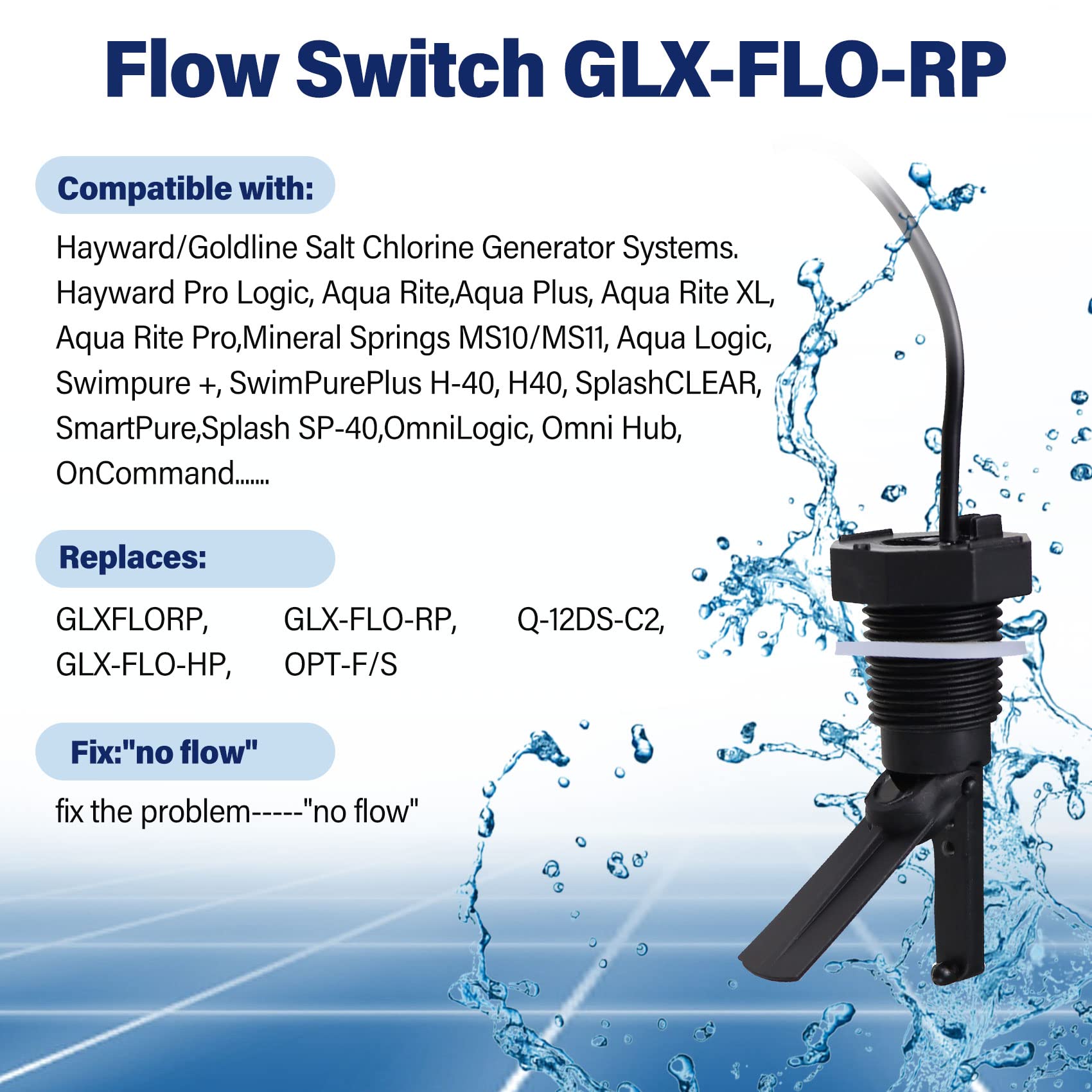 Mua Flow Switch GLX-FLO-RP Assembly Compatible with Top Brand Swimming ...
