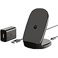 Amazon.com: Motorola TurboPower 15W Qi Wireless Stand + 33W Charger ...