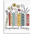Amazon.com: pouep Occupational Therapy Posters, Boho Floral ...