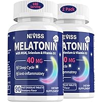 Amazon.com: Sugar Free Melatonin 40 mg for Adults,180 Serving Fast Dissolve Sublingual Tablets ...