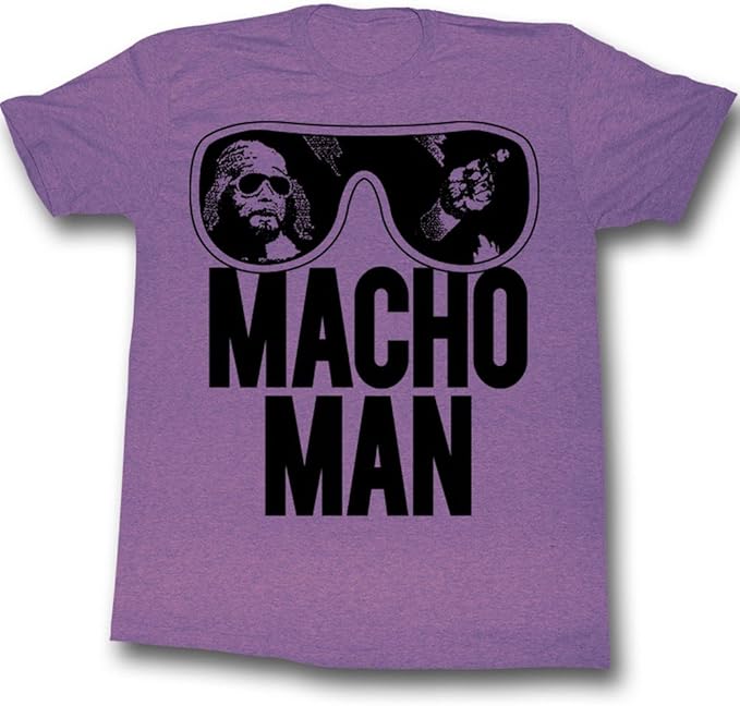 Amazon.com: Macho Man - Mens Ooold School T-Shirt in Purple Tri Blend ...