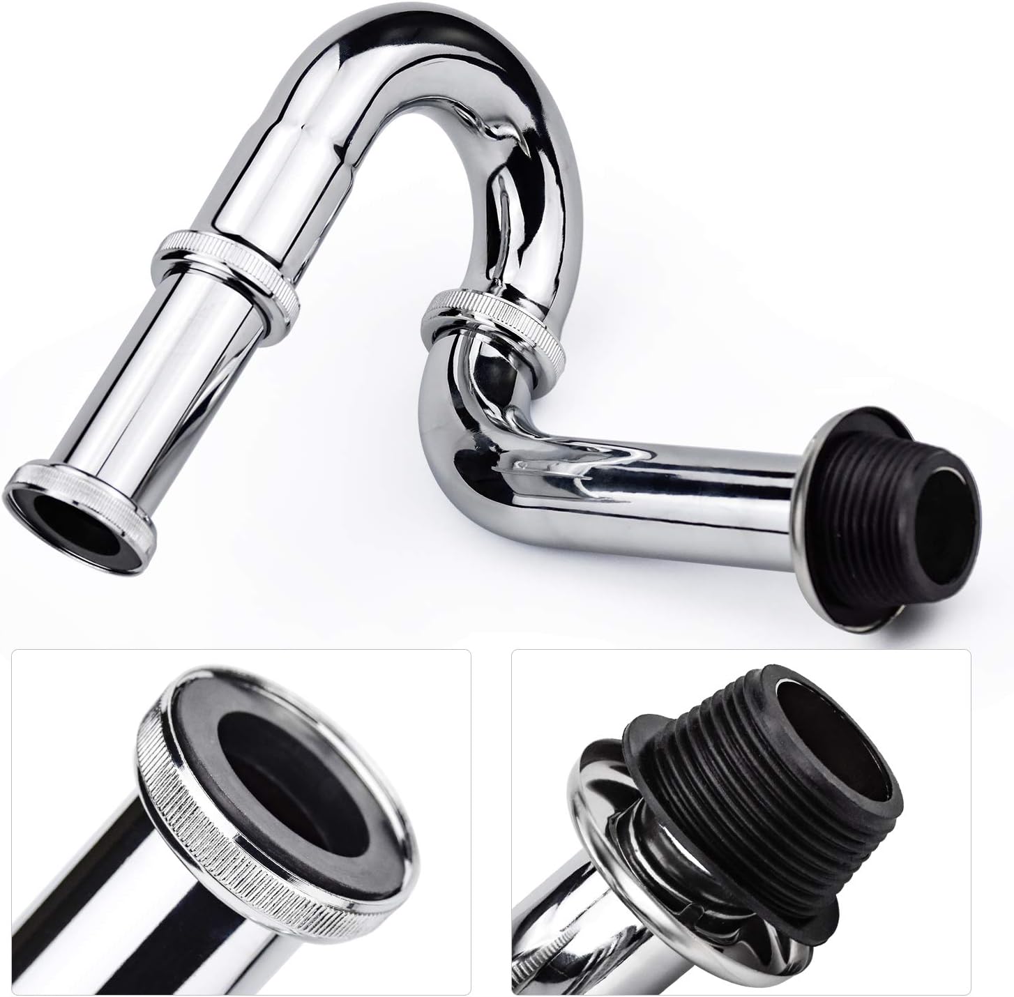 DESON P Trap Basin Trap Drain Stainless Steel Universal Siphons 1 1/4 ...