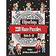 Maze Puzzle Book: 228 Puzzles and Solutions: 6 Different Designs, for ...