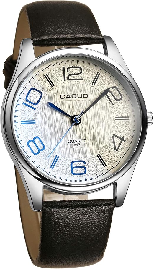 BOSHIYA Men's Minimalist Stainless Steel Slim Casual Quartz Watch ...