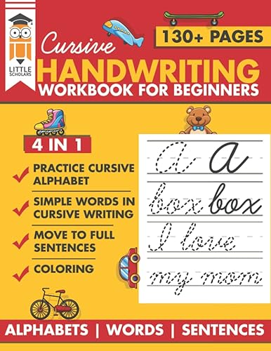 Cursive Handwriting Workbook for Beginners: Premium cursive practice ...