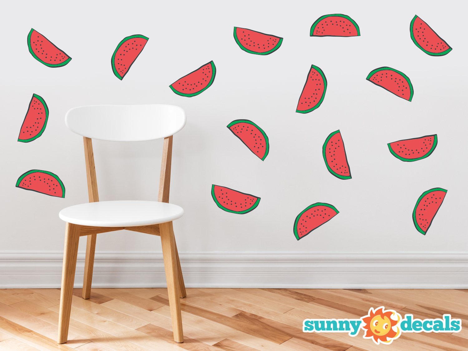 Amazon.com: Watermelon Pattern Fabric Wall Decal - Set of 16 Watermelon ...