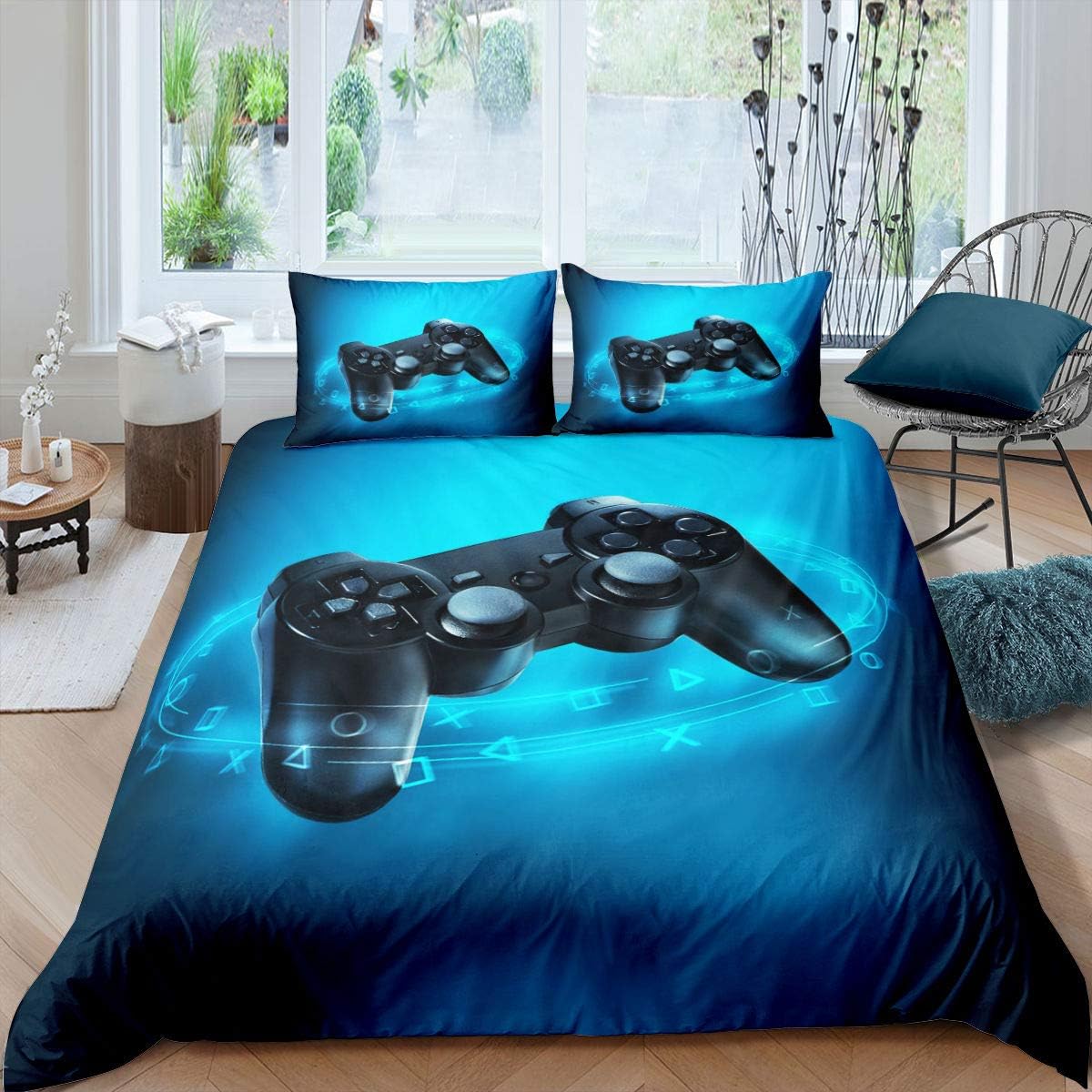 Amazon.com: Kids Games Bedding Set, Teens Modern VR Gamer Comforter ...