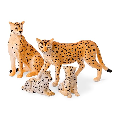 Terra by Battat – 4 Pcs 1-4" Cheetah Toys Family Set - Plastic Cheetah ...