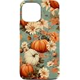 Amazon.com: iPhone 13 Pro Max Vintage Autumn Flower Fall Pumpkin Girl ...