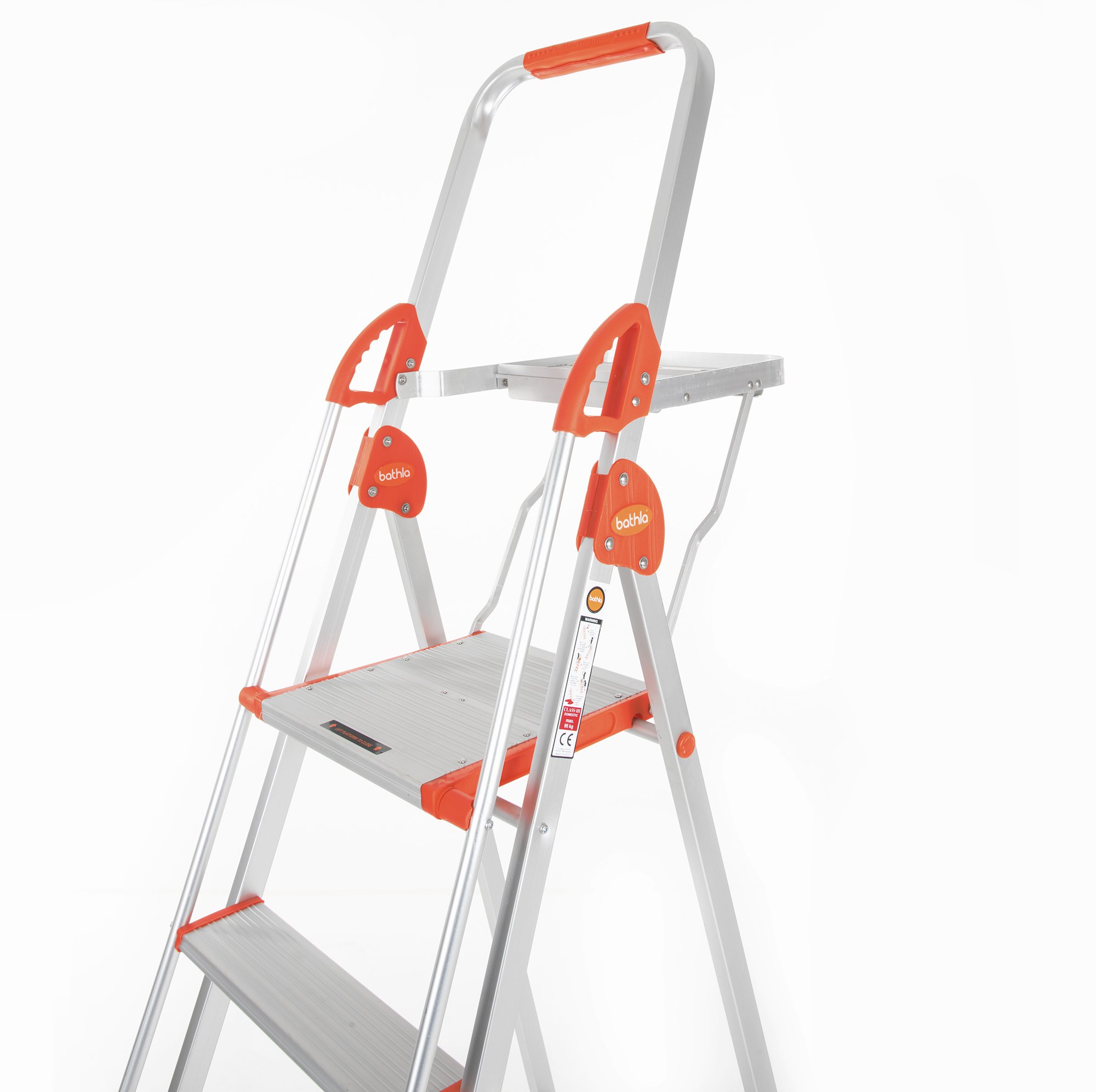 Bathla Zenith Plus 6-Step Foldable Aluminium Ladder with Hand Rails ...