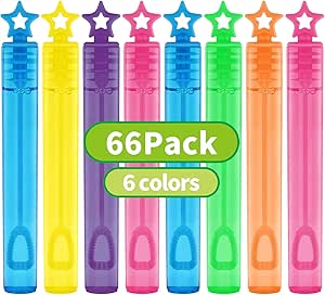 Amazon.com: 66 Pieces Mini Bubble Wands,Bubble Party Favors Assortment ...