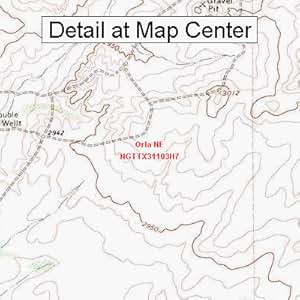 Amazon.com : USGS Topographic Quadrangle Map - Orla NE, Texas (Folded ...