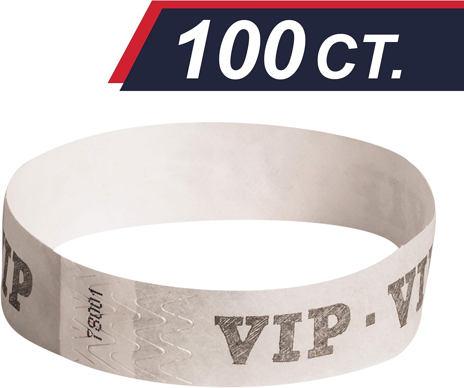 Amazon.com : 100 Count Silver VIP Premium Tyvek Wristbands by ...