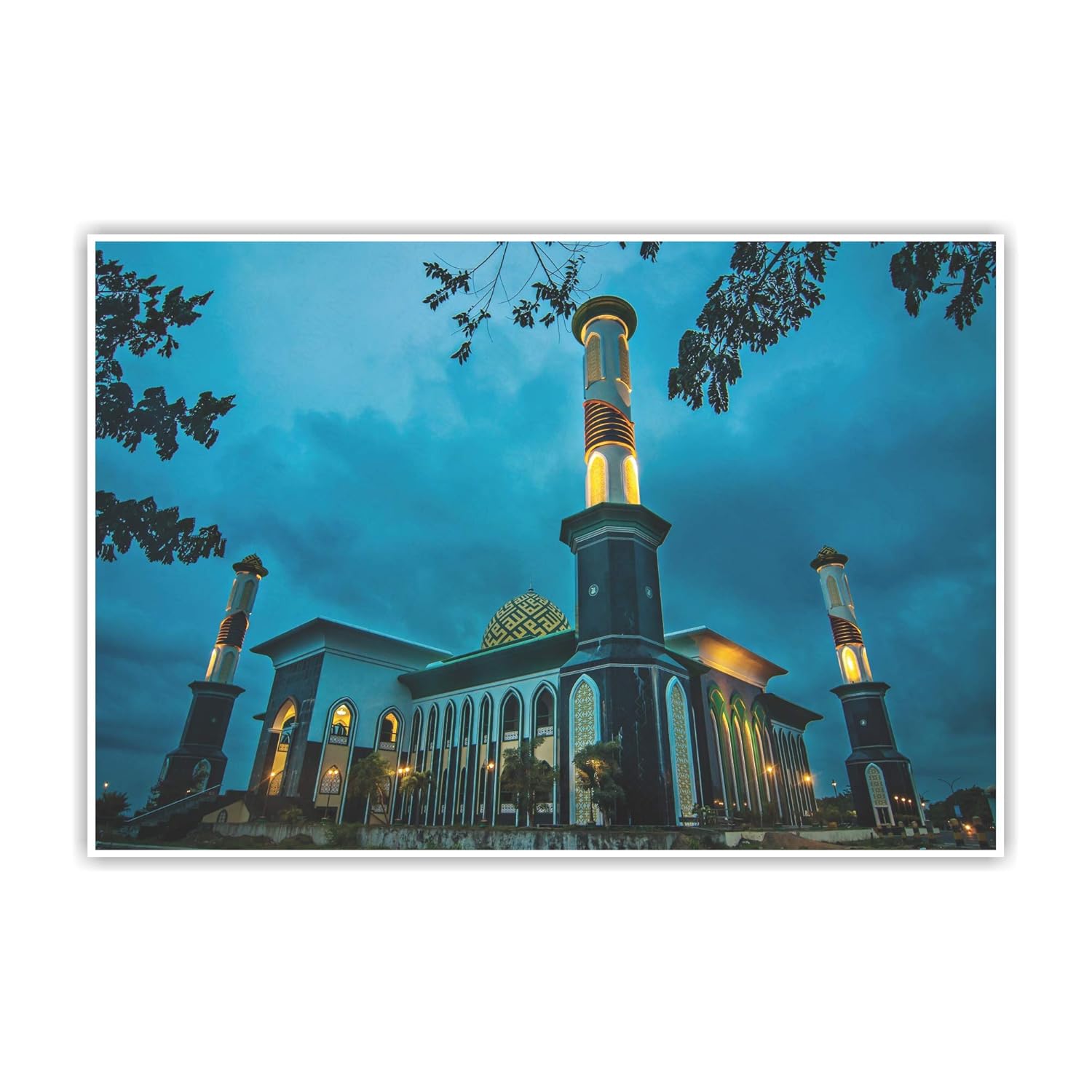 Anne Print Solutions Masjid -Mosque Beautiful Evening View Poster ...