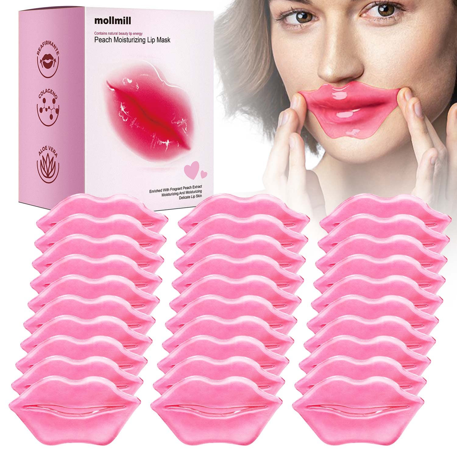 Mua 30 Pieces Collagen Lip Masks for Dry Lips Care, Crystal Lip Pads ...