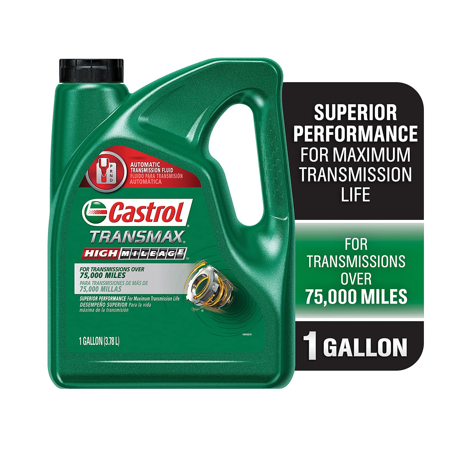 Castrol Transmax High Mileage Automatic Transmission Fluid, 1 Gallon ...