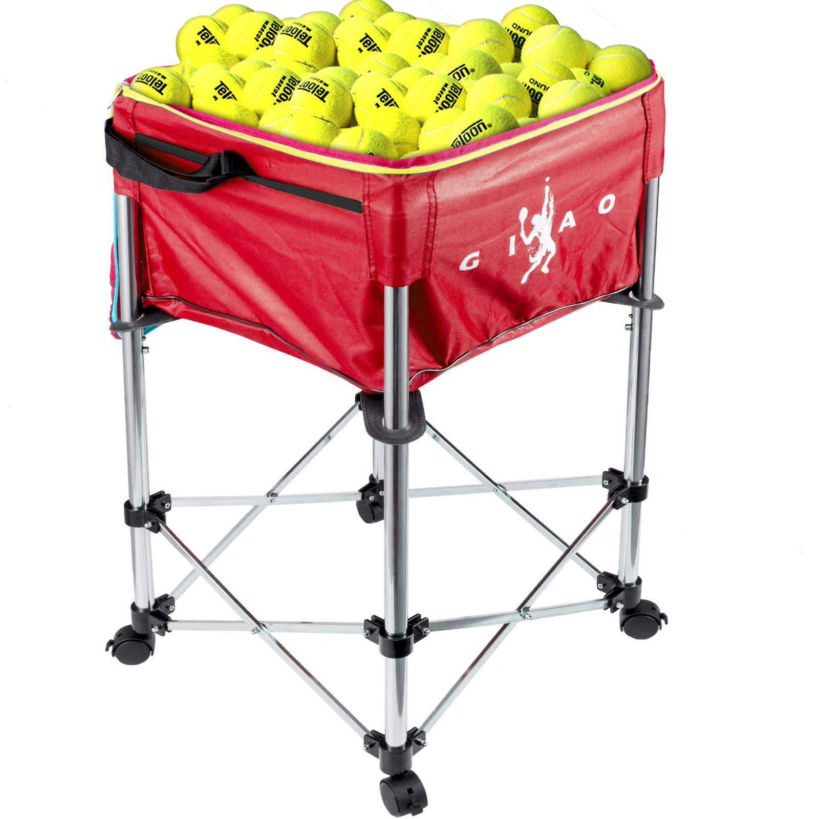 Buy Bkisy Tennis Ball Cart Hold Up to 160 Balls, Adjustable Height ...