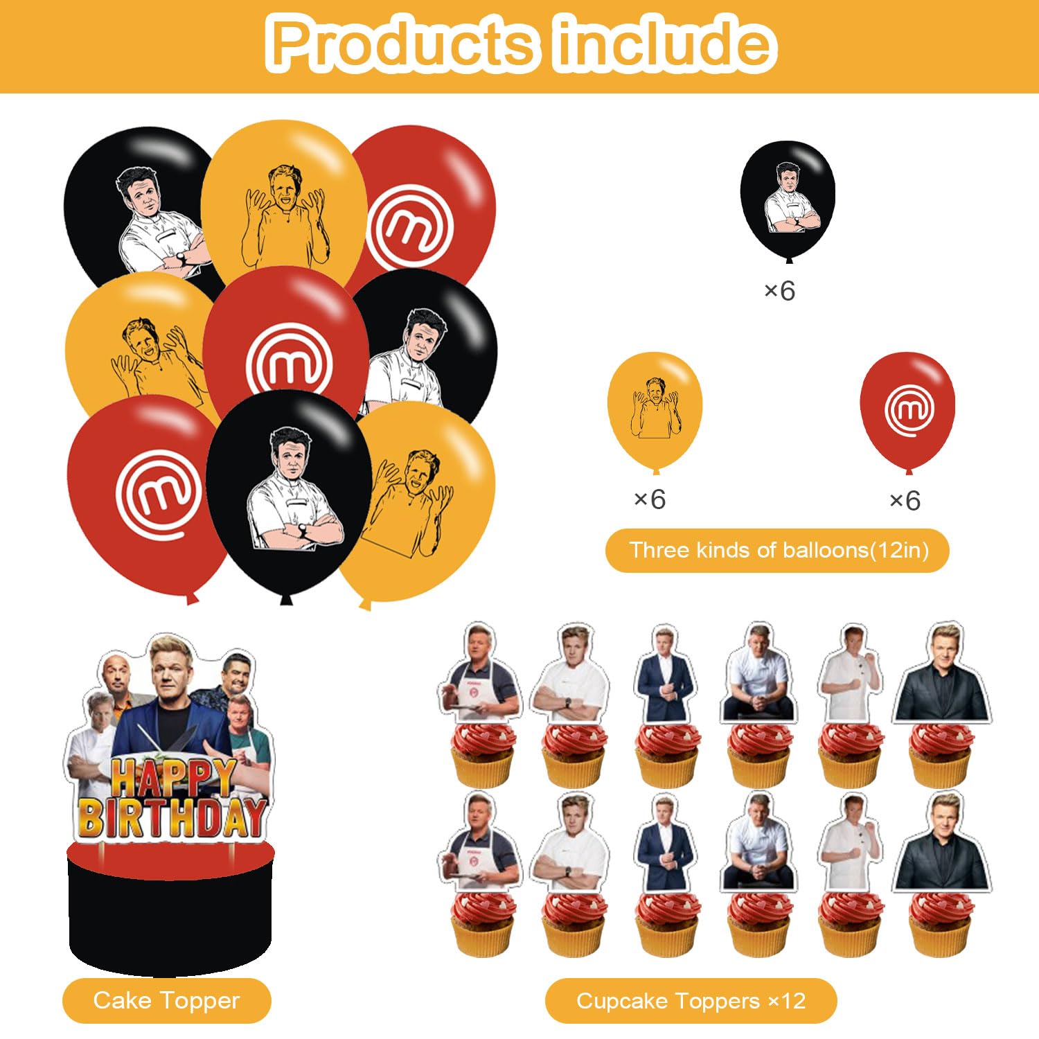 Mua ADAGA Gordon Ramsay Master Chef Themed Birthday Party Supplies ...