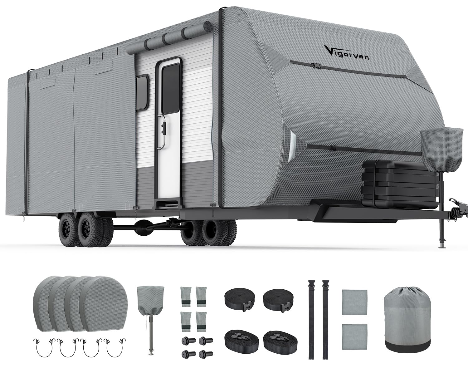 Vigorvan 7 Layers top RV Travel Trailer Cover Fits 14'-17' Motorhome ...