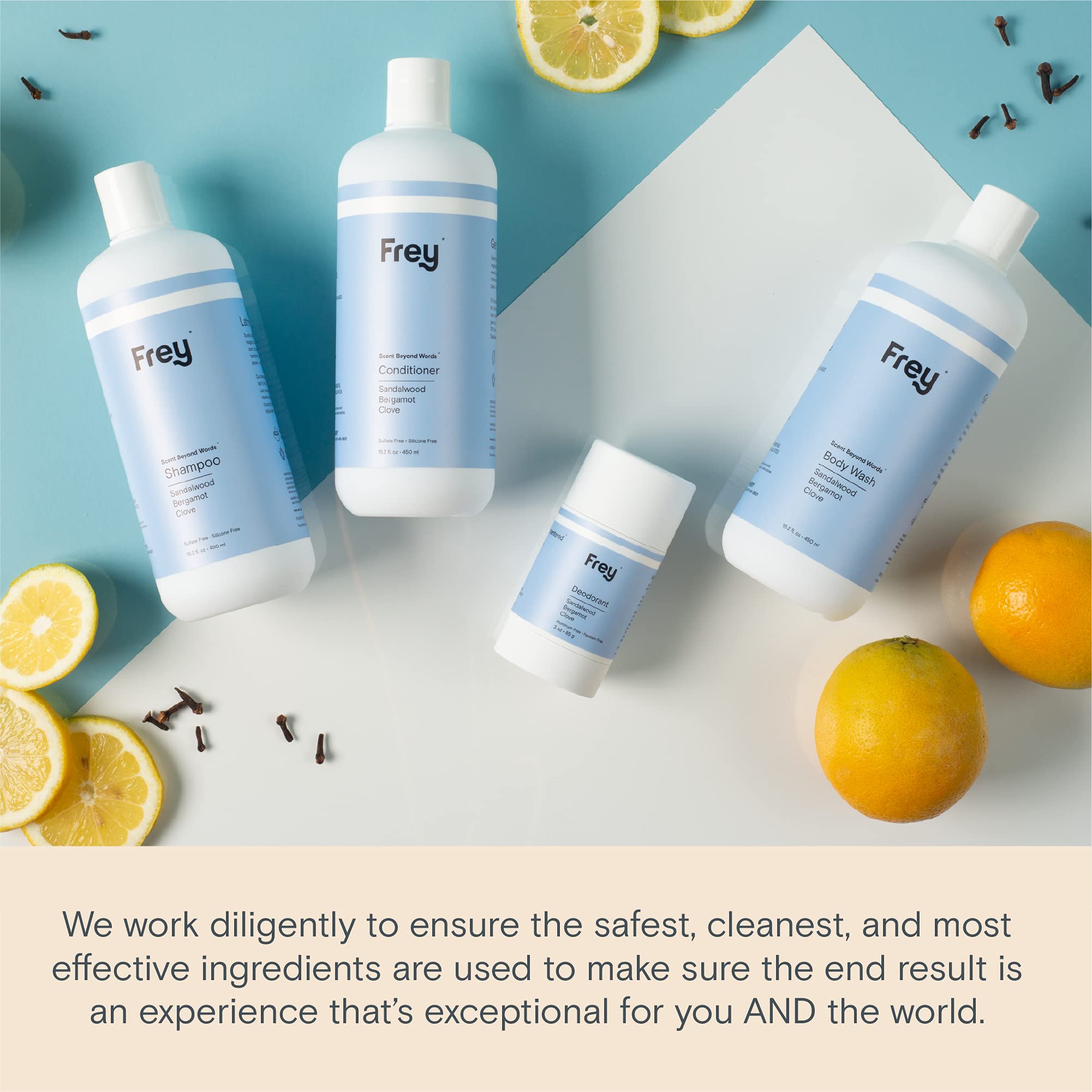 FREY Natural Shampoo and Hair Conditioner - Sulfate Free Shampoo and ...