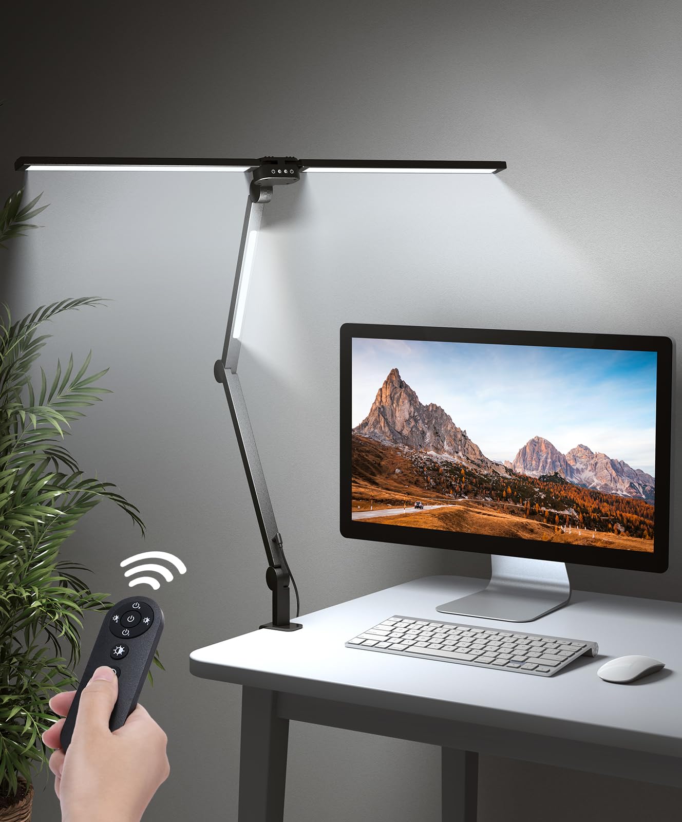 Mua Lithomy Double Head Desk Lamp LED Dimmable, 24 W Double Head Table ...