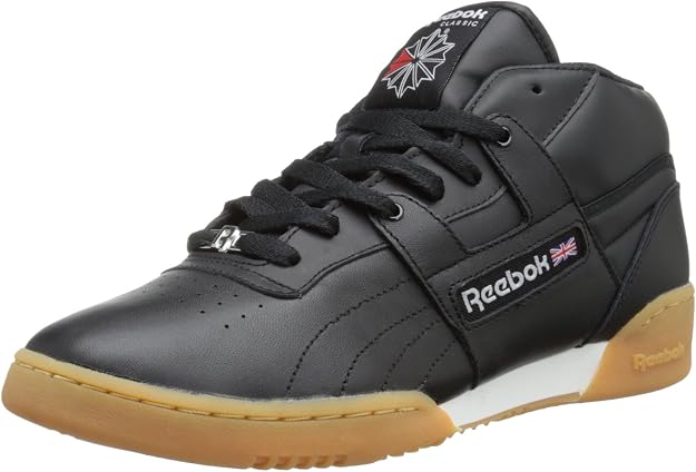 Amazon.com | Reebok Men's Workout Mid Gum Lace-Up Fashion Sneaker ...