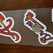 Amazon.com : MLB Atlanta Braves 2-Piece Die-Cut Decal, 4" x 8" : Sports ...