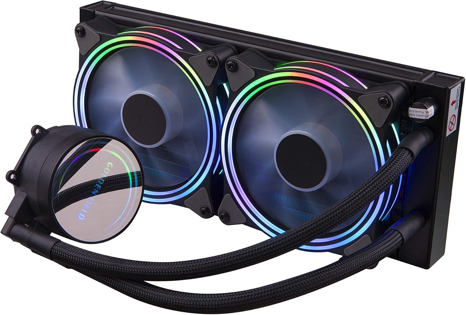 GOLDEN FIELD ICY Chill Series Advanced RGB Lighting Liquid CPU Cooler ...