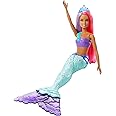 Amazon.com: Barbie Dreamtopia Mermaid Doll, 12-inch, Pink and Purple ...