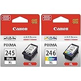 Amazon.com: Canon PG-245 XL / CL-246 XL Genuine Ink Value Pack (2 Cartridges) with 50-Sheet ...