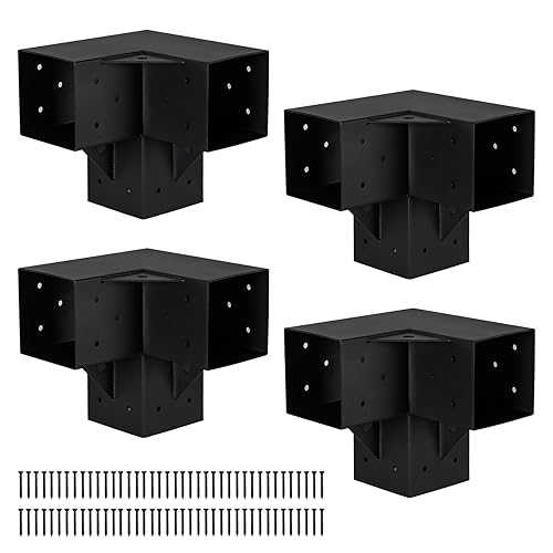 Neorexon Pergola Bracket Kit 4 Pack, Elevated Woodworks Pergola ...