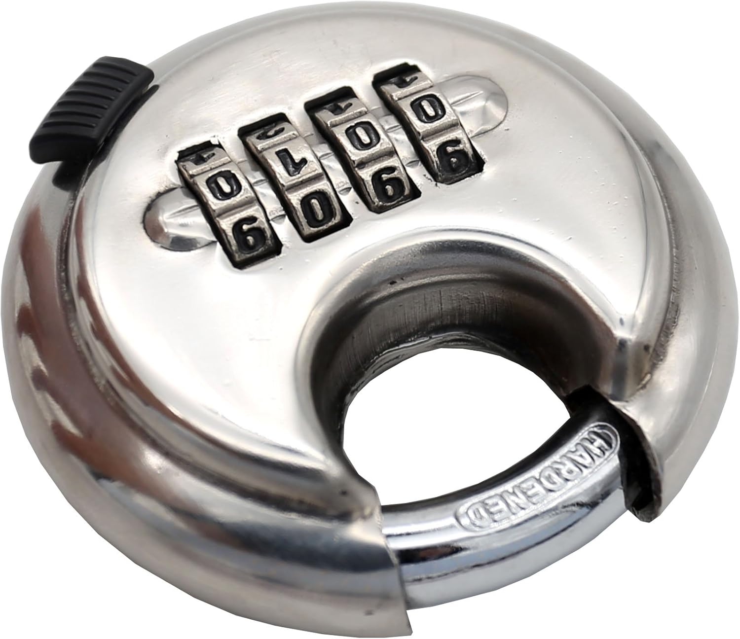 MIONI 4 Digit Combination Disc Padlock with Hardened Steel Shackle ...