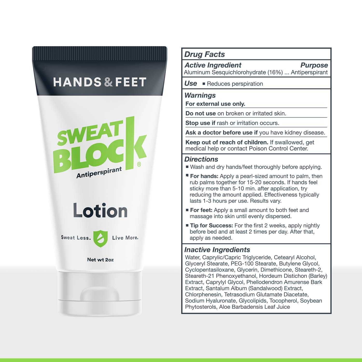 Mua SweatBlock Antiperspirant Lotion for Hands & Feet, Proven to Reduce ...