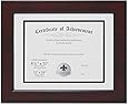 Lawrence Frames Dual Use Faux Burl 11 by 14-Inch Certificate Picture Frame with Double Bevel Cut ...