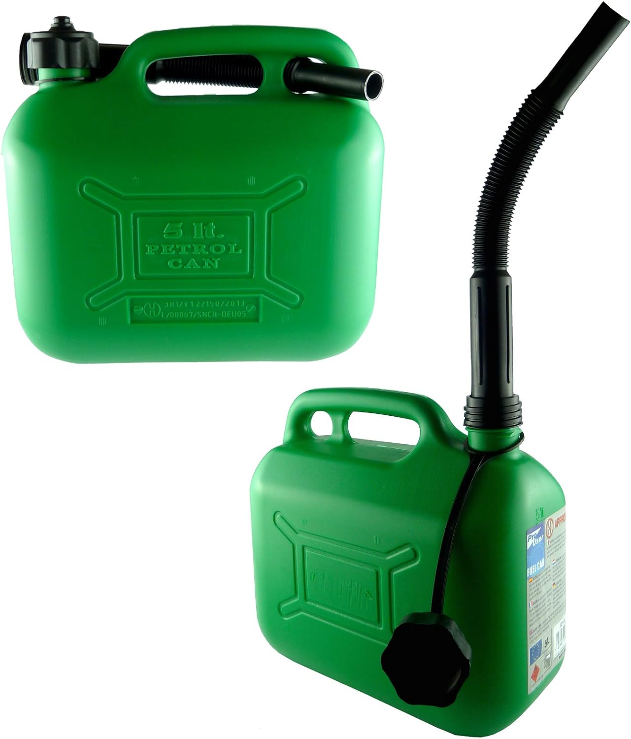 5L Green Petrol Can - Jerry Can With Non Return Funnel: Amazon.co.uk ...