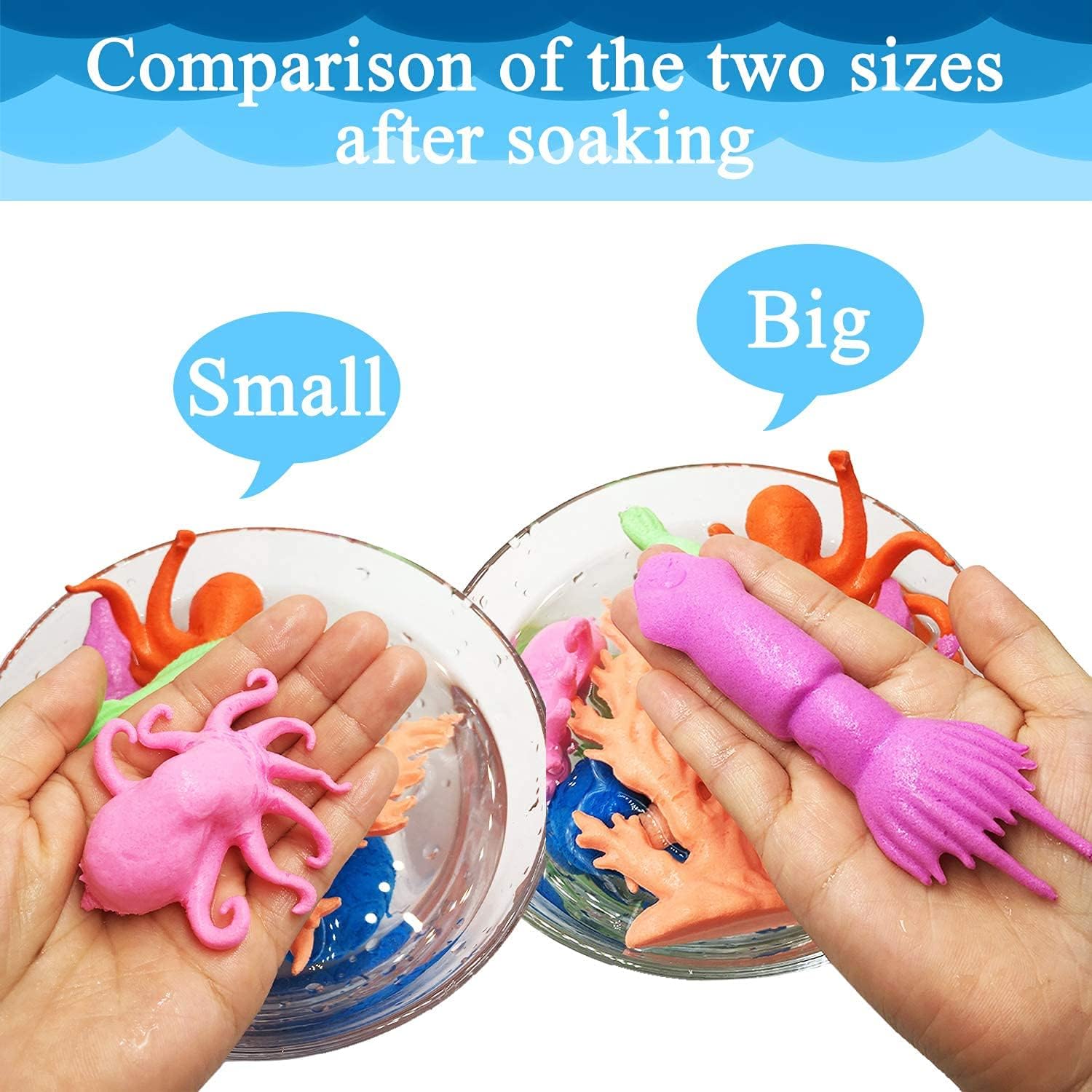 82pcs Water Growing Sea Animals Toys – Water Grow Sea Creature Animal ...