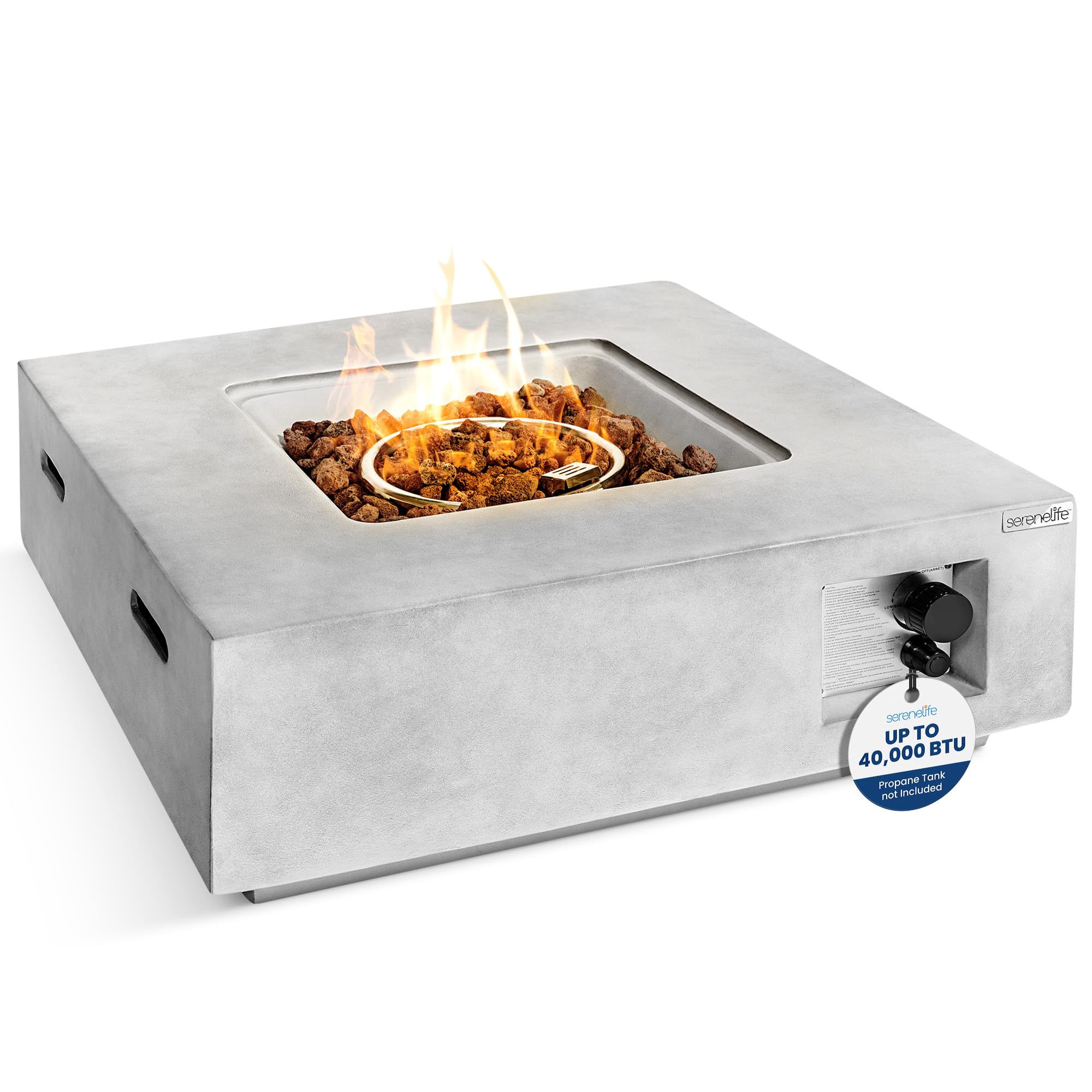 Outdoor Propane Fire Pit Table - CSA/ETL Certified Safe 40,000 Pulse ...