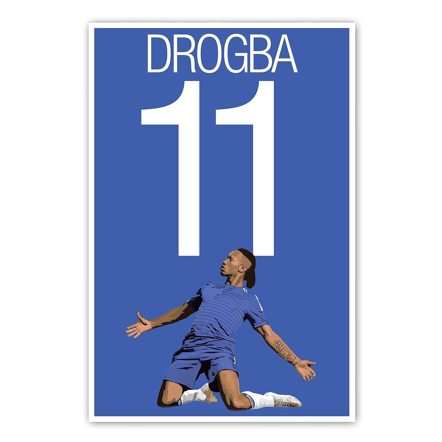 Amazon.com: Chelsea Soccer Print - Didier Drogba Poster - Soccer Art ...