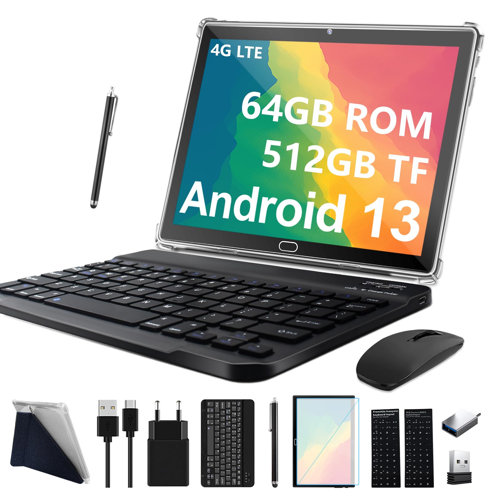 Mua 2025 Neueste Tablet 10 Zoll Android 13, 4G LTE Tablets Mit 2 SIM 1 ...