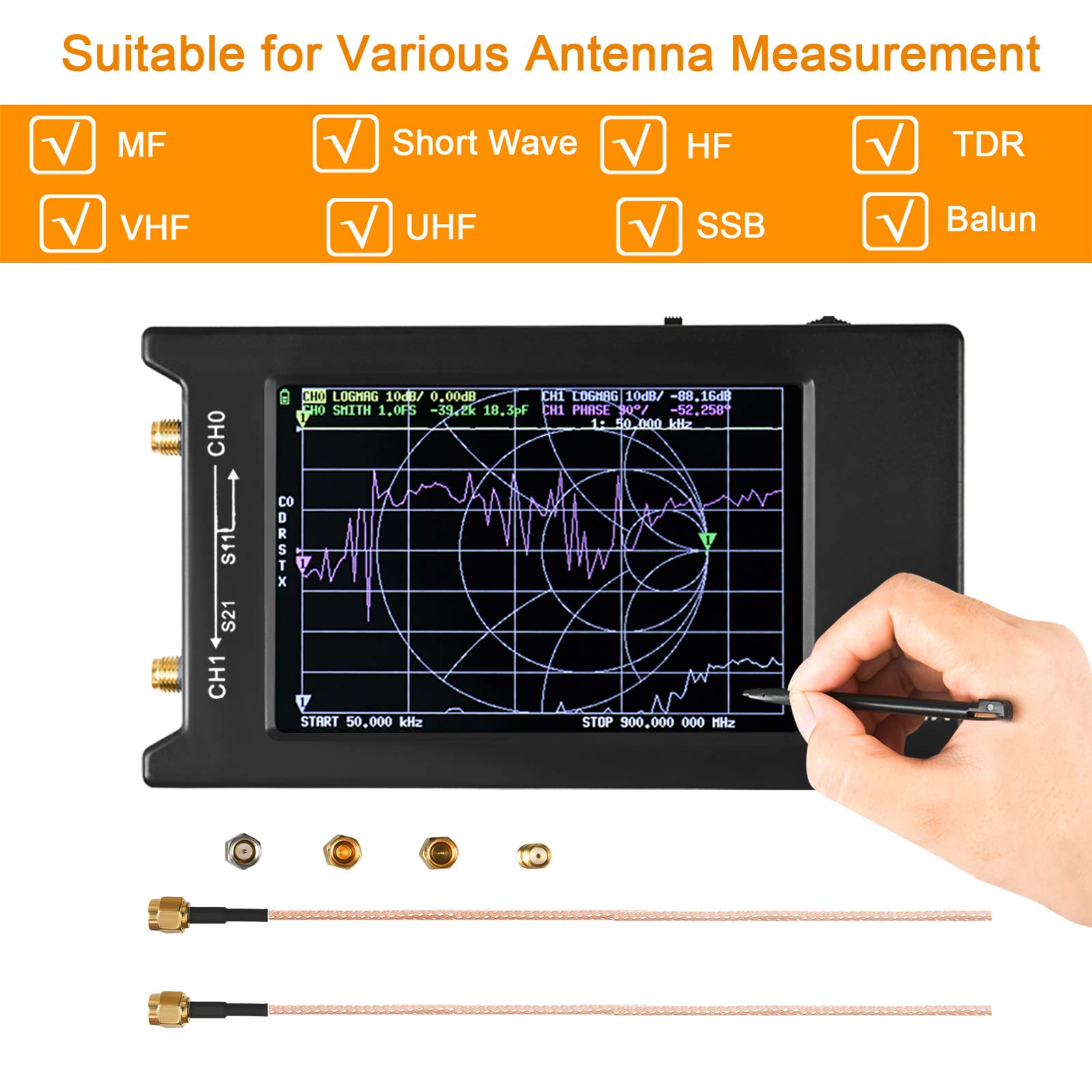 Mua NanoVNA-H4 Vector Network Analyzer Kit 10KHz-1.5GHz HF VHF UHF ...