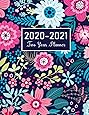 2020-2021 Two Year Planner: Flower Watecolor Cover | 2 Year Calendar ...