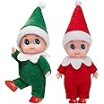 Amazon.com: JOYIN 2PCS Christmas Elf Plush Doll, Red and Green Tiny Elf ...