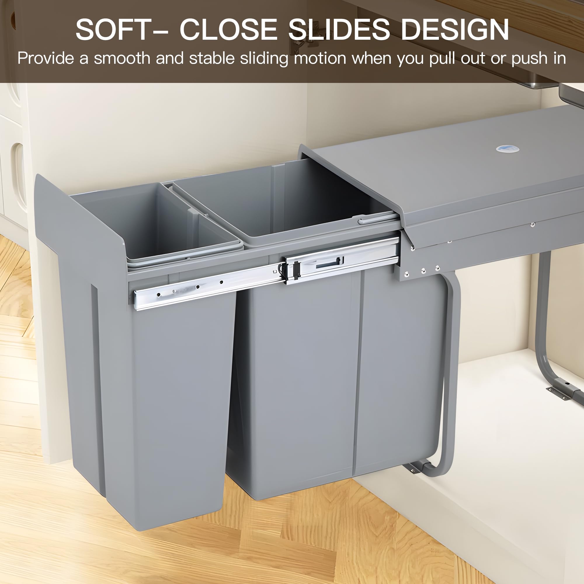 Under Sink Sliding Garbage Cans
