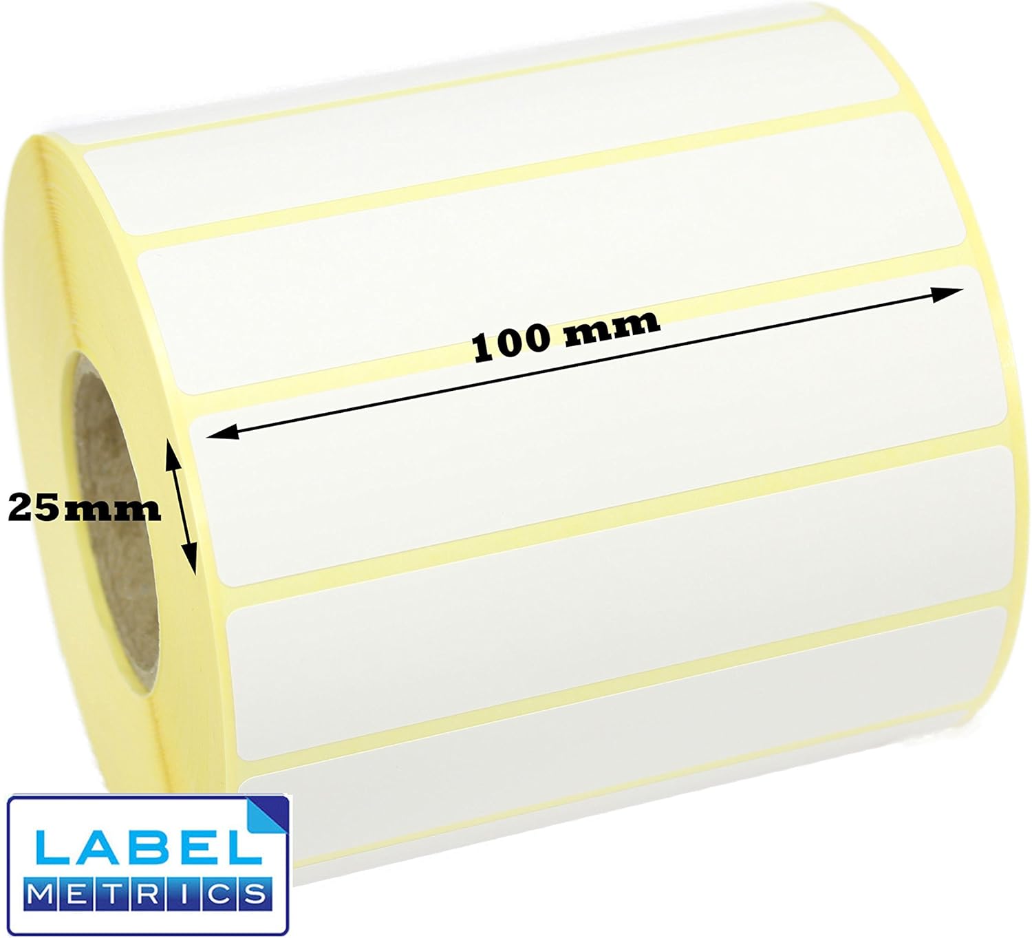 Label Metrics 10,000 100mm x 25mm Direct Thermal Labels (100x25mm ...