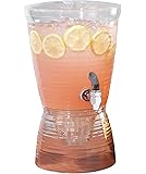 Amazon.com | Creativeware 3-Gallon Frosted Beverage Dispenser: Water ...