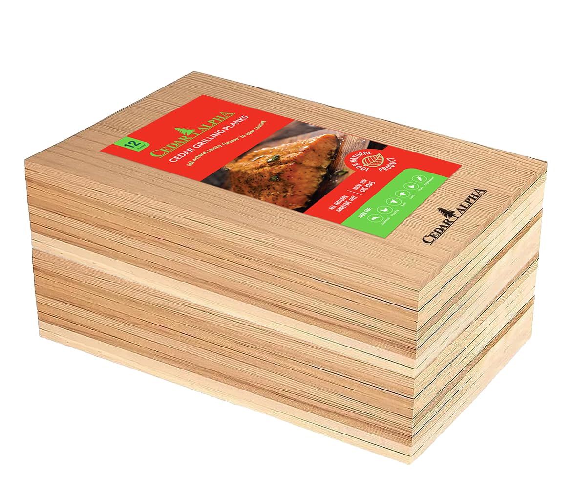 XXXXLL Extra Large 12 Pack Cedar Planks for Grilling Salmon, Meat Fish ...