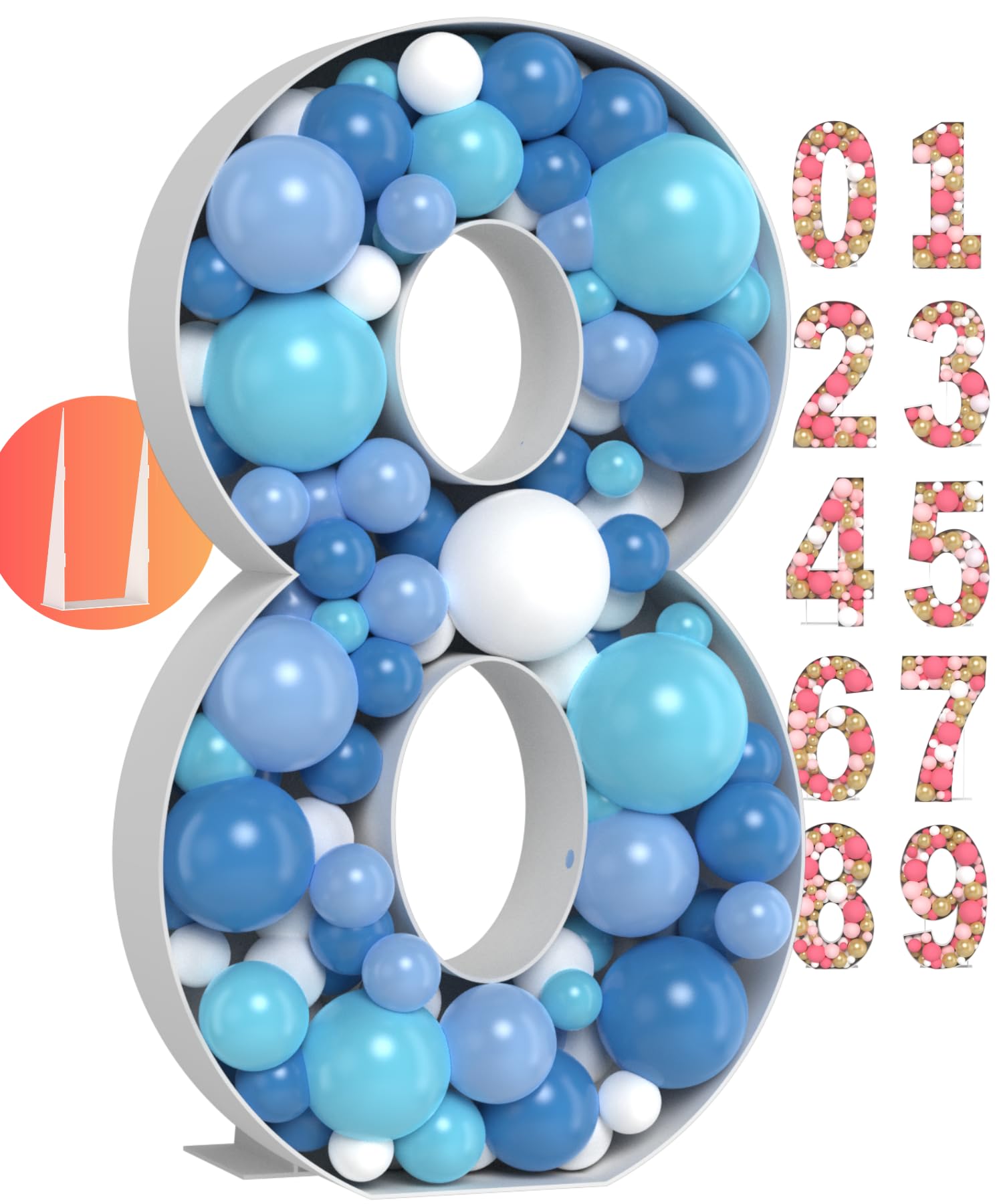 Mua Super Easy Assembly 3FT Large Marquee Numbers - Number 8 Balloon ...