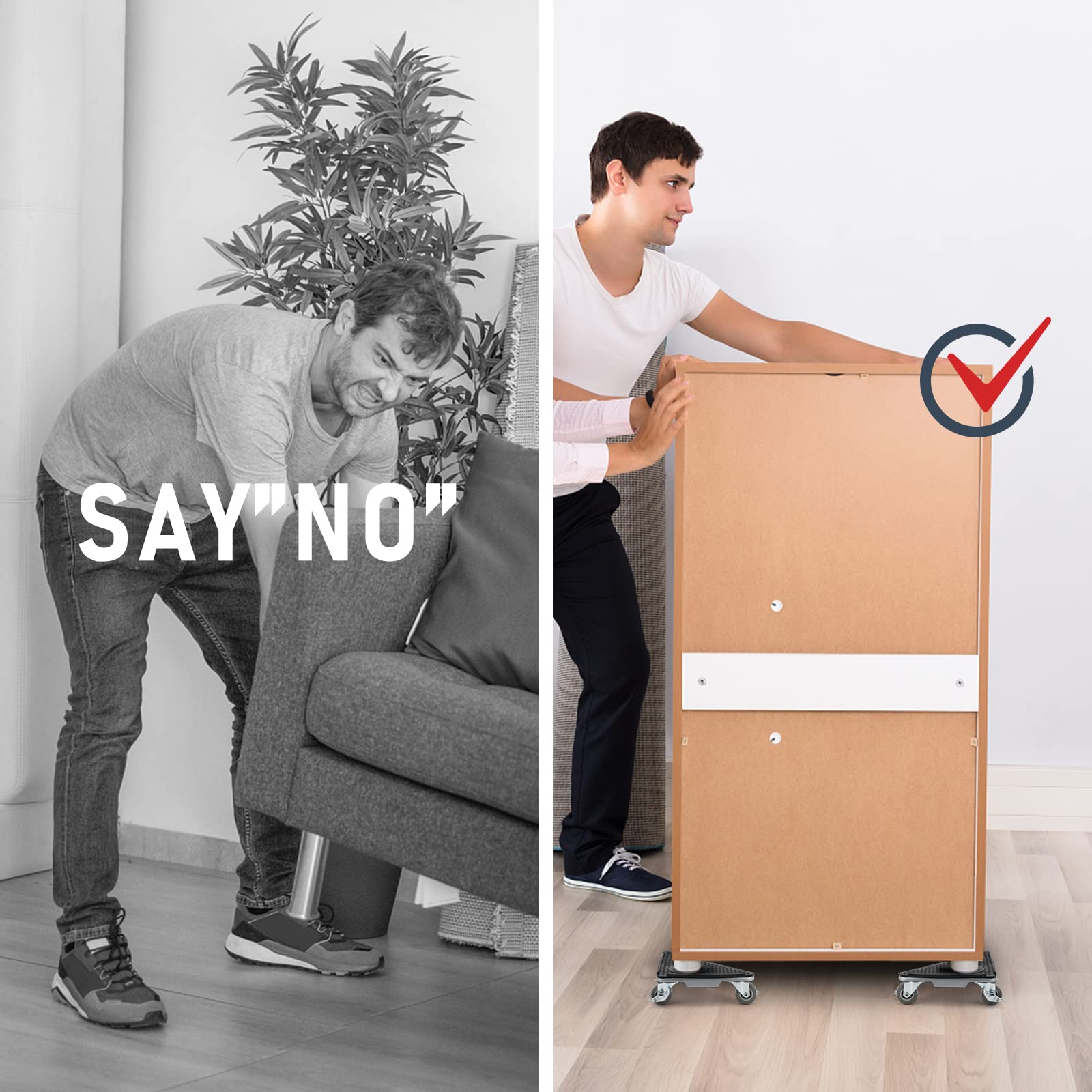 Mua Furniture Moving Dolly 3 Wheels Heavy Duty Wheel Movers Lockable ...